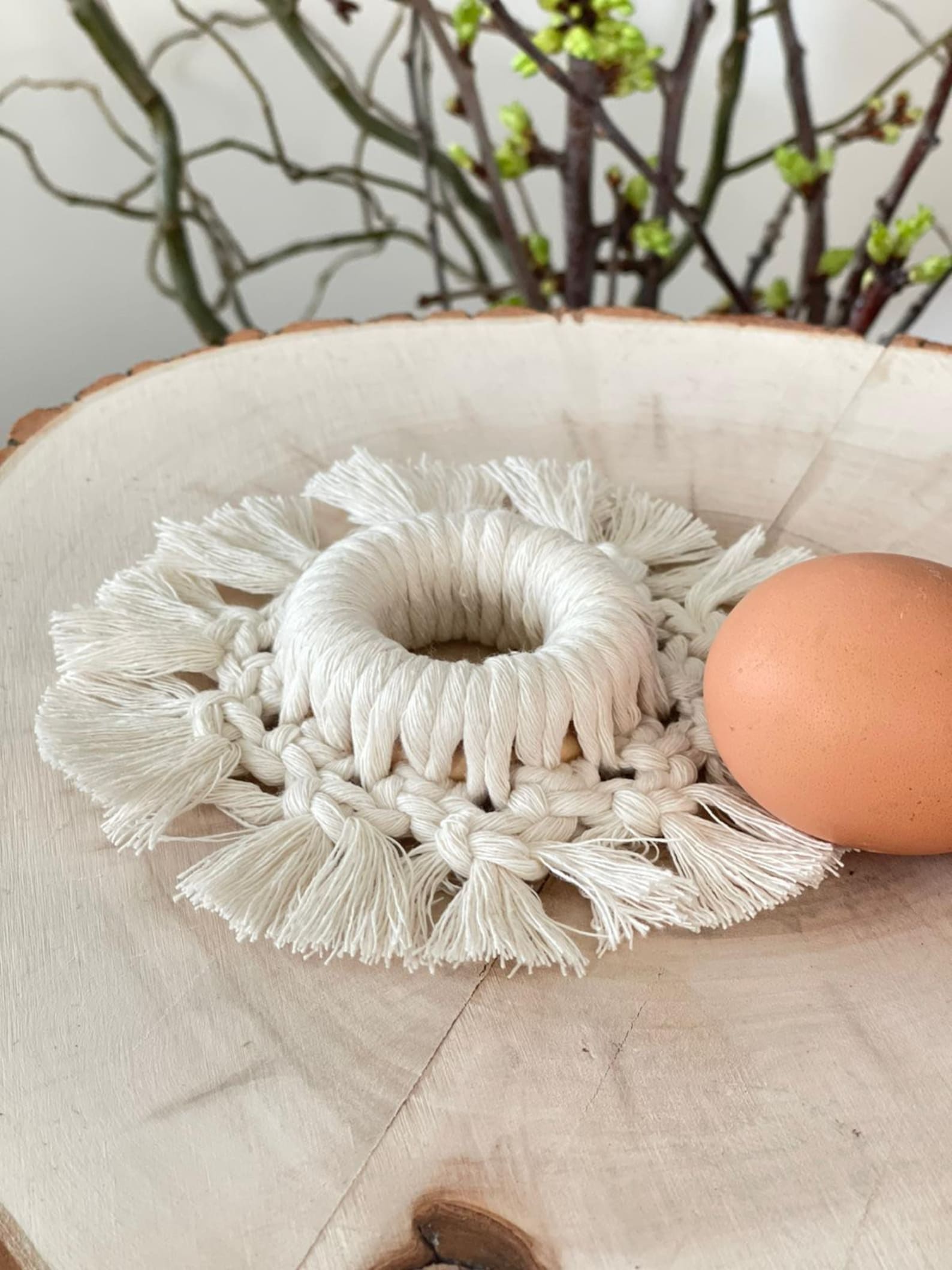 Macrame Egg Mug/ Easter Decoration/ Table Decoration | Etsy