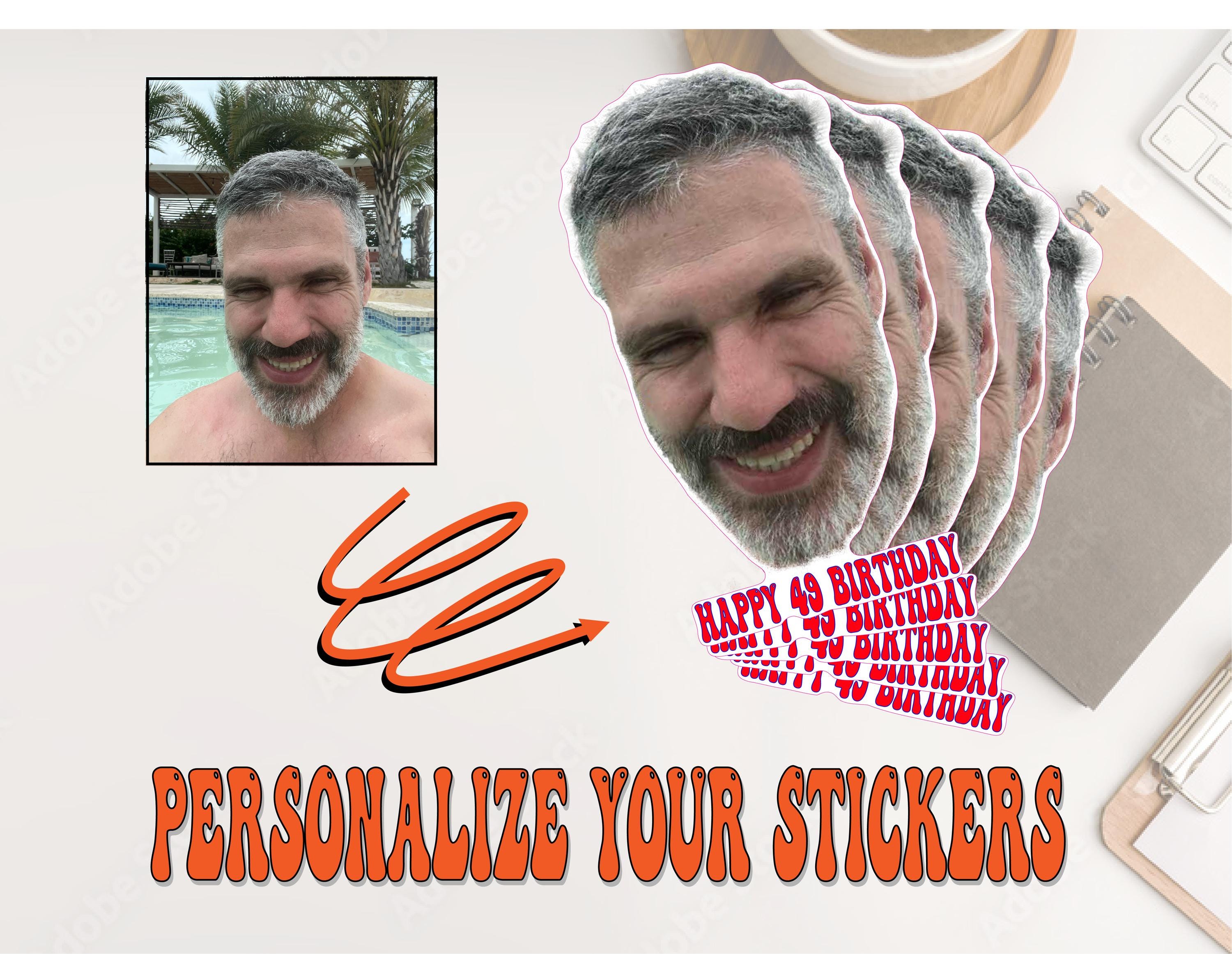 Custom Photo Stickers, Personalized Sticker, Personalized Face Stickers ...