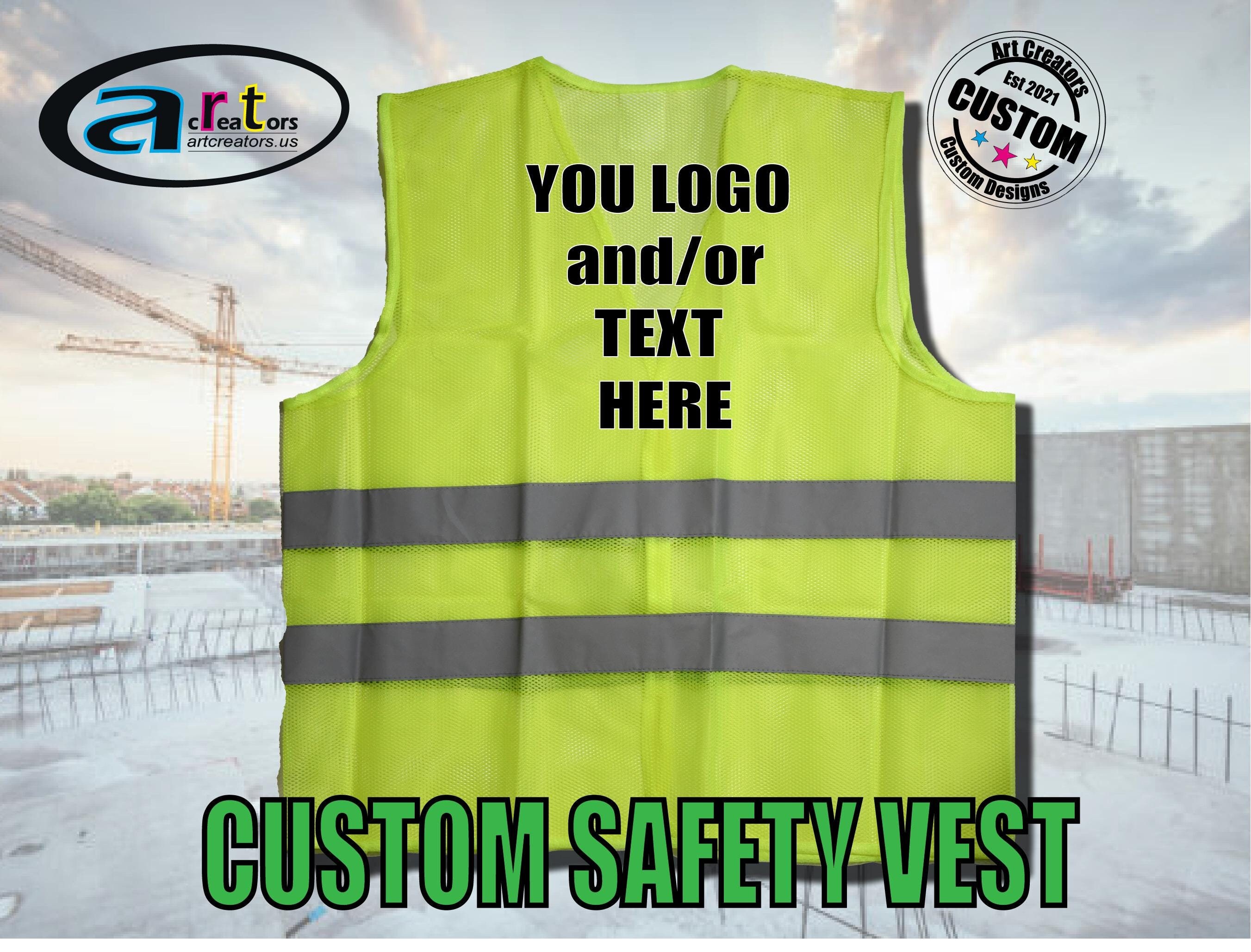Custom Safety Vest, Custom Vest, Personalized Safety Vest, Custom ...
