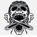 Skull Skeleton Sticker Waterproof Mechanic Adjustable Wrench Car Window ...