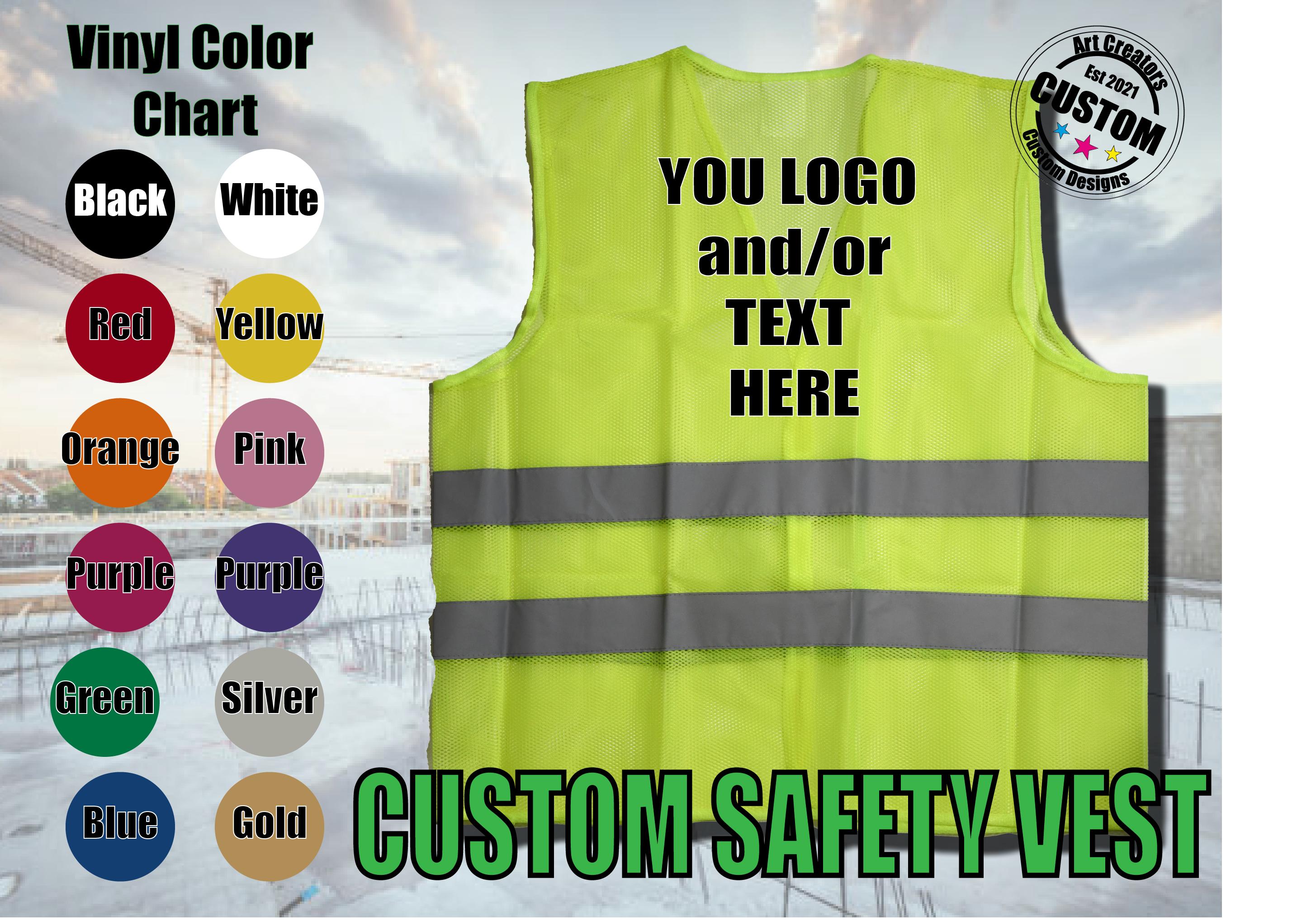 Custom Safety Vest, Custom Vest, Personalized Safety Vest, Custom ...