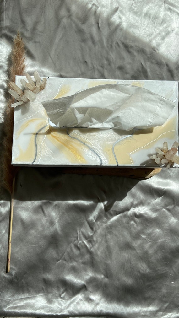 Cosmetic Cloth Box Handkerchief Box Refined With Rock Crystals - Etsy UK