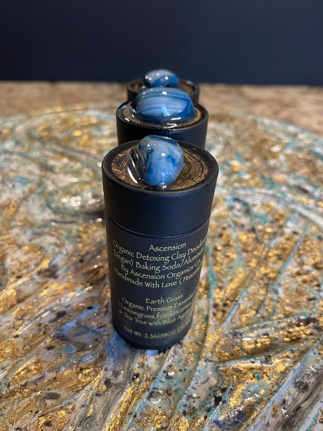 Organic Natural Deodorant Blue Agateartessential Oils - Etsy