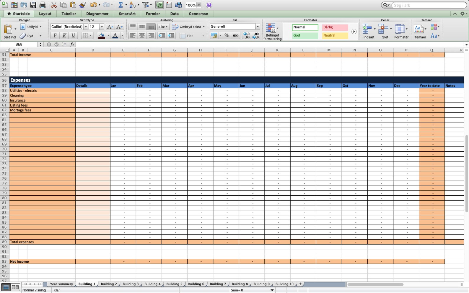Digital Rental Property Income and Expense tracker Excel | Etsy