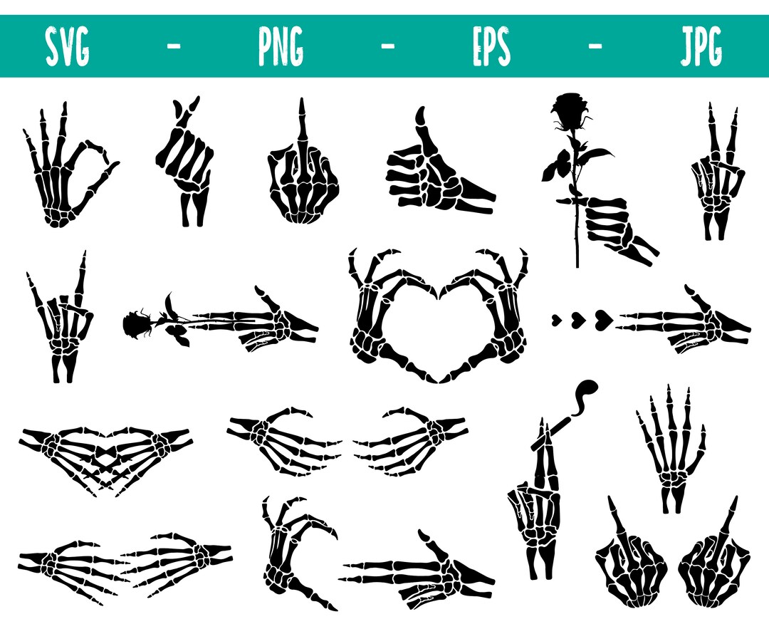 Skeleton Hands, Skeleton Middle Finger, Like, Gesture Vector, Dead ...