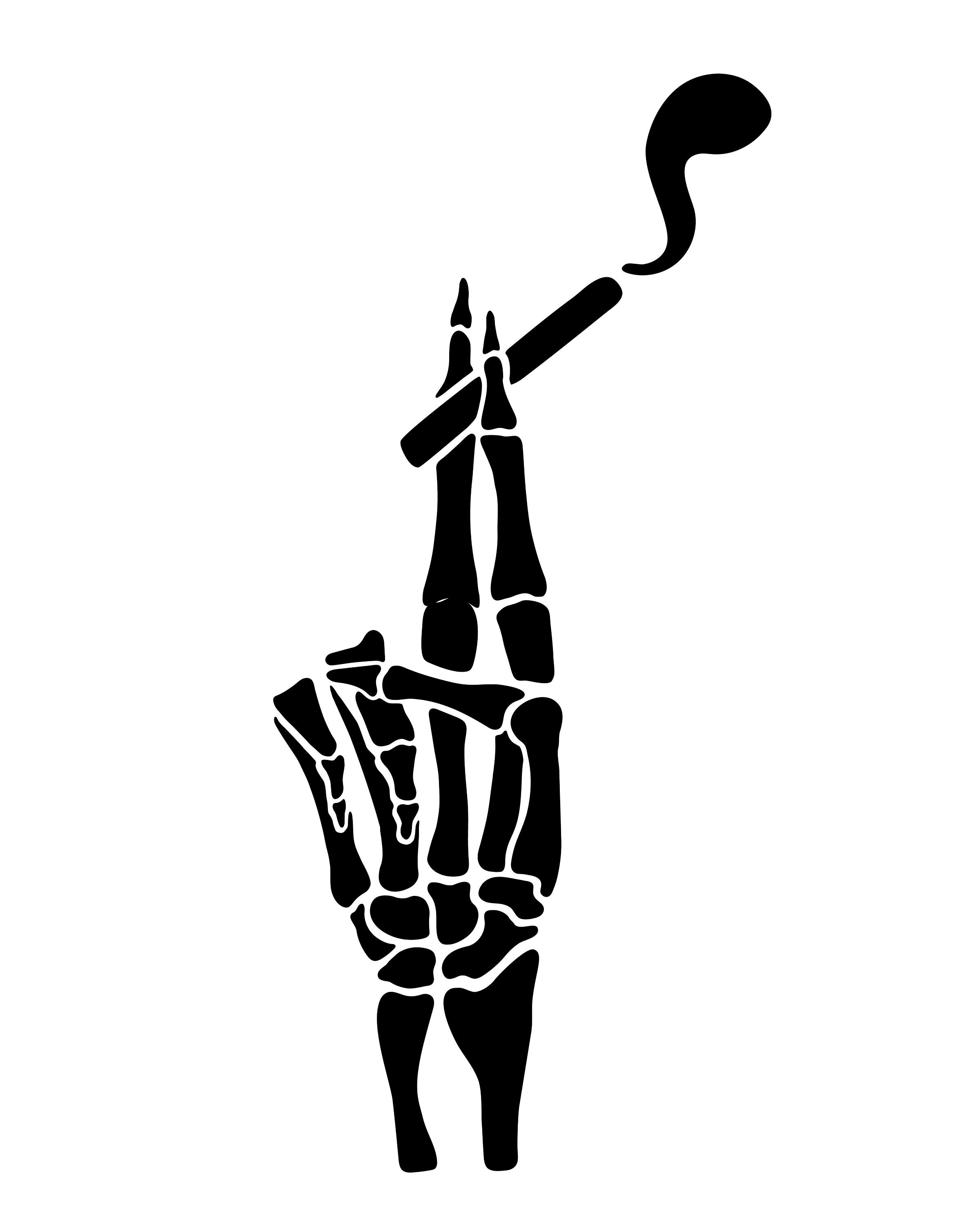 Skeleton Hands, Skeleton Middle Finger, Like, Gesture Vector, Dead ...
