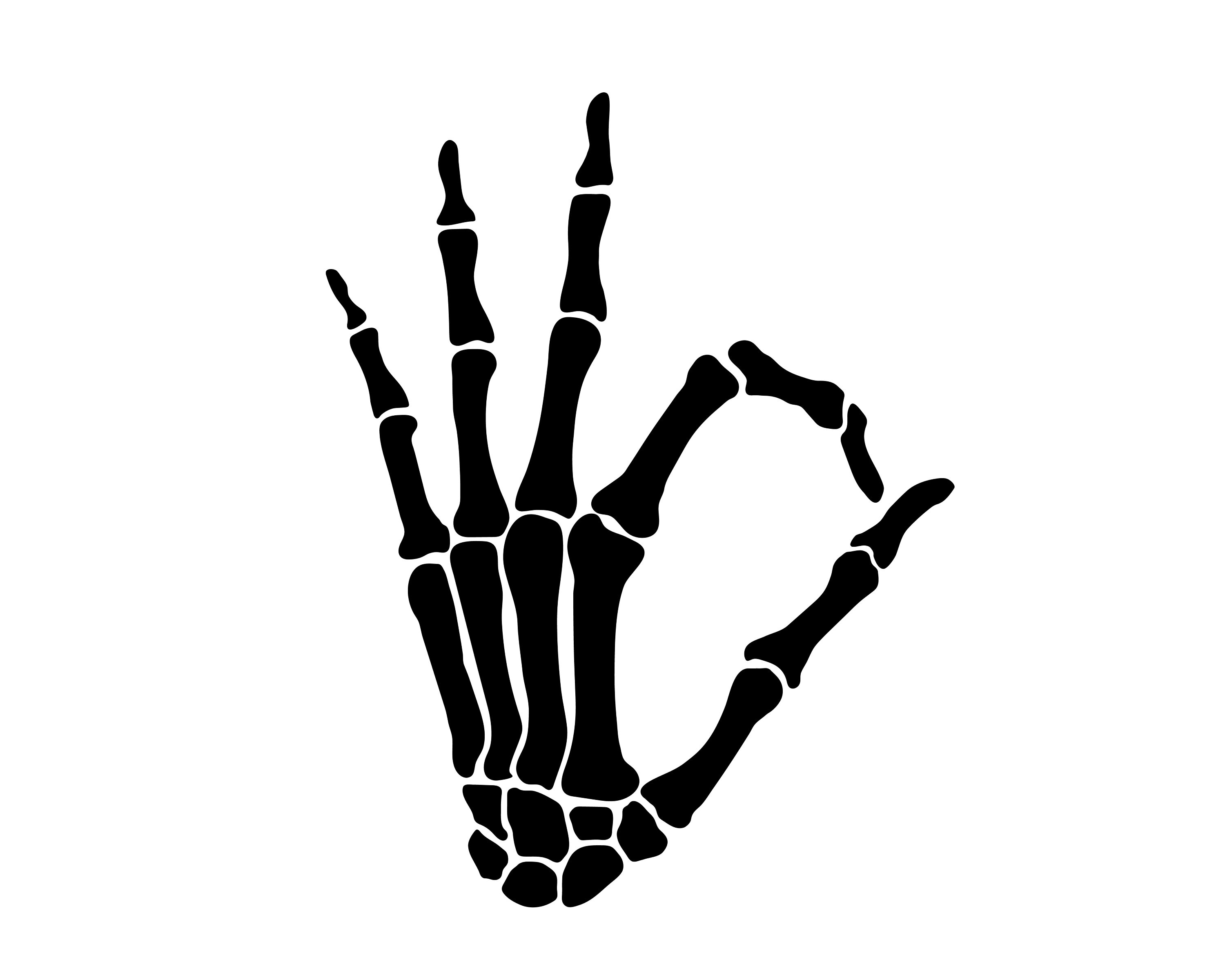 Skeleton Hands, Skeleton Middle Finger, Like, Gesture Vector, Dead ...