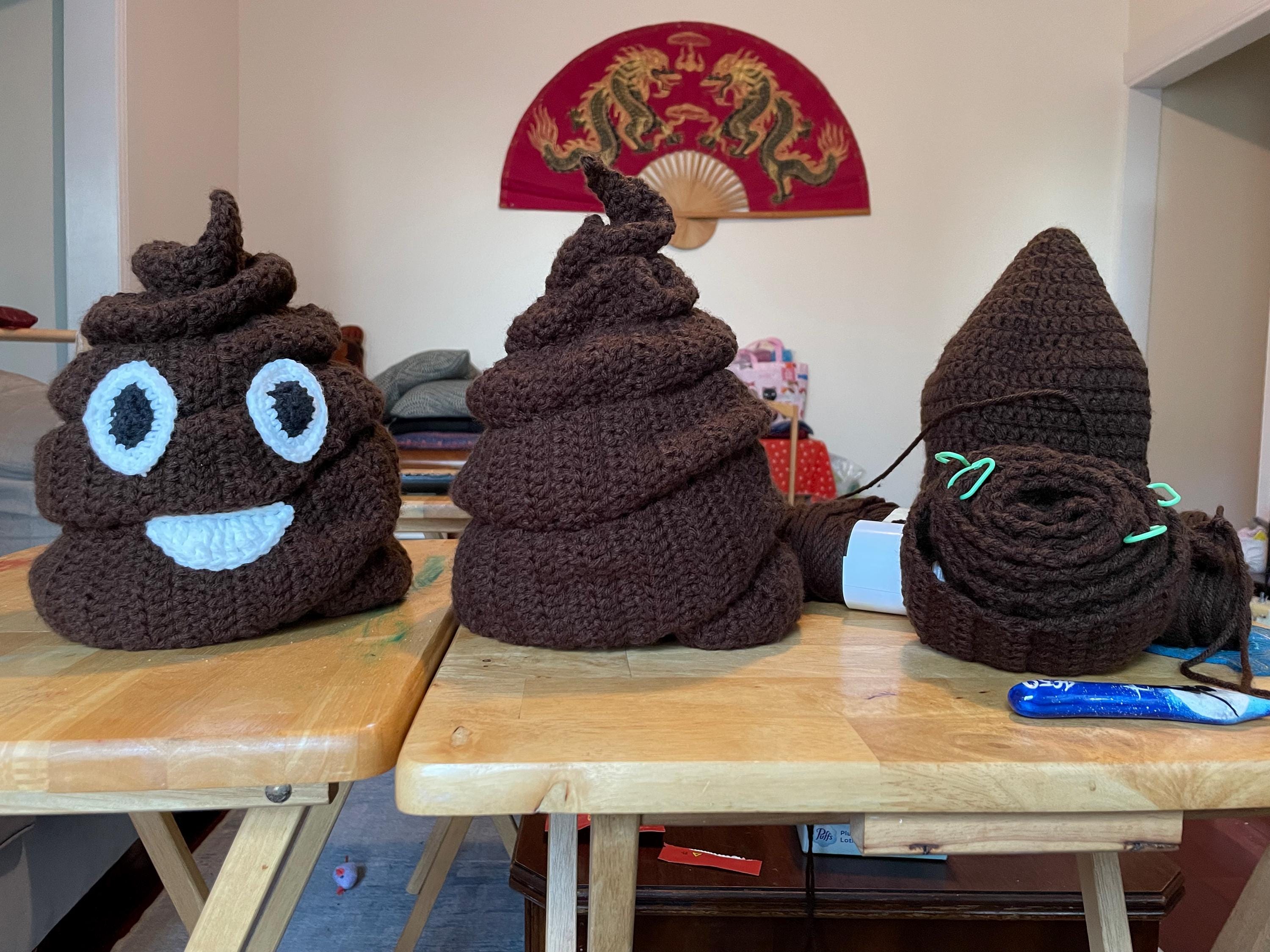 Poop Emoji Toilet Paper Cover - Crochet Pattern - Etsy