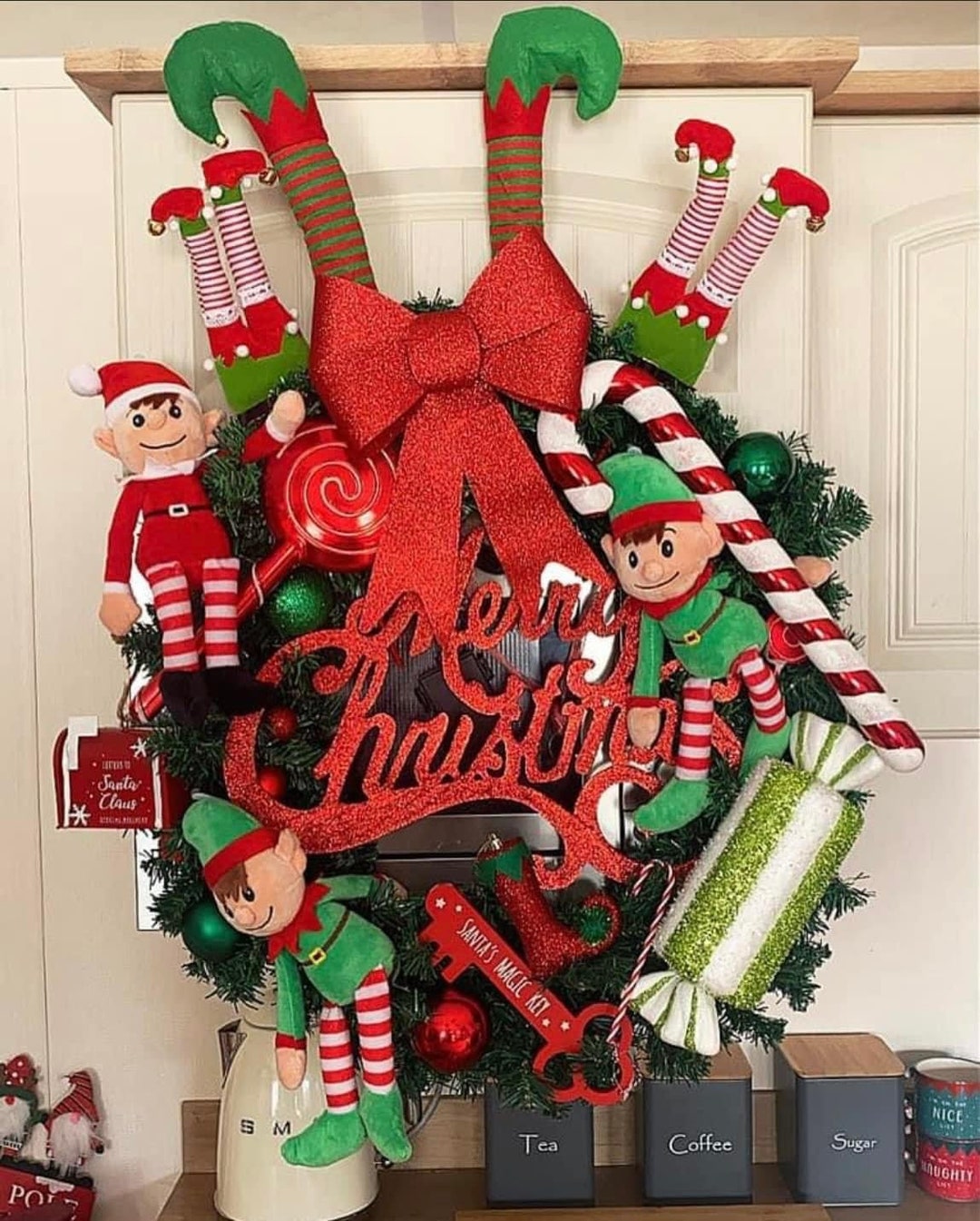 Large Elf Wreath - Etsy
