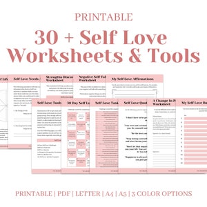 Self Love Workbook Self Love Journal Self Love Planner | Etsy