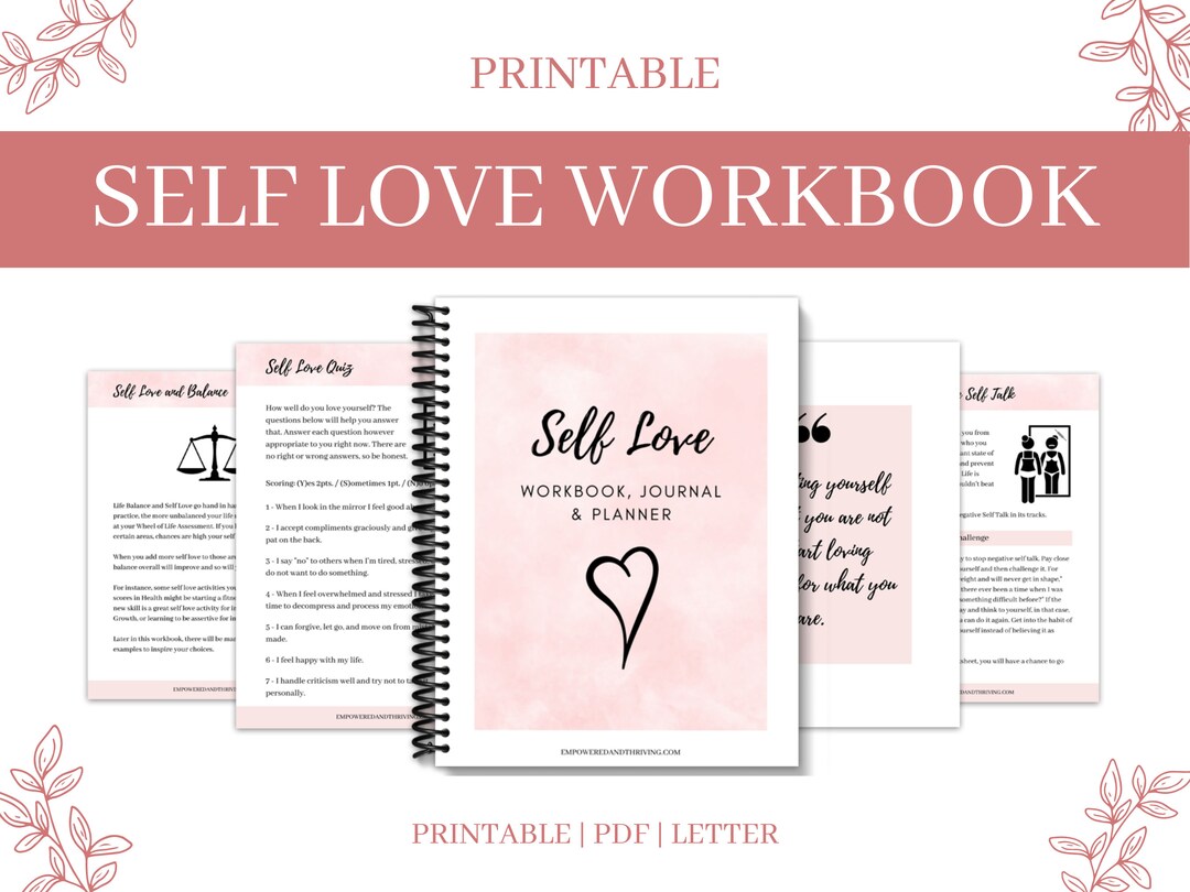 Self Love Workbook Self Love Journal Self Love Planner Self Love ...