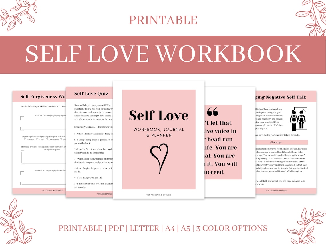 Self Love Workbook Self Love Journal Self Love Planner | Etsy
