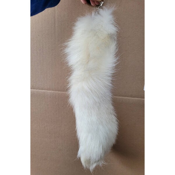 White Fox Tail - Etsy