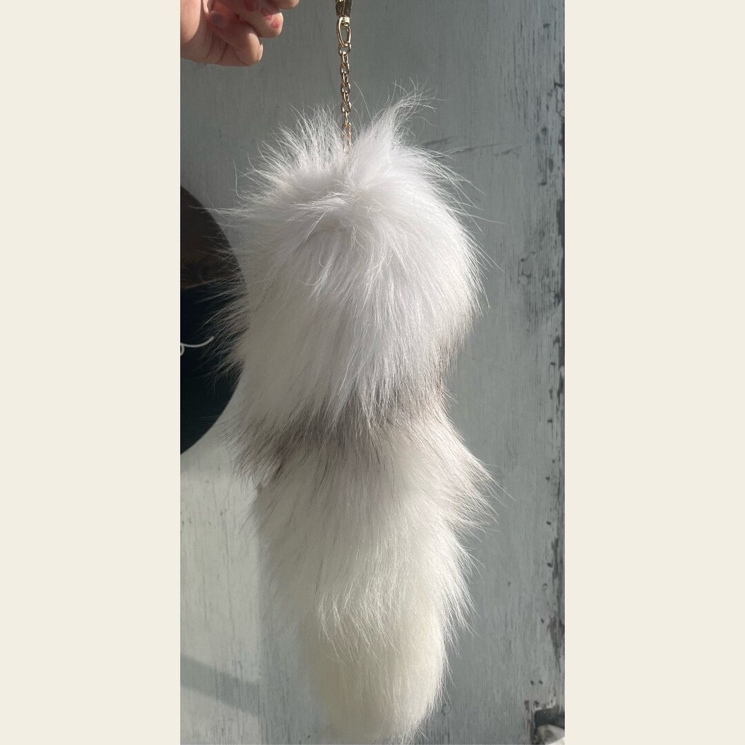 Marble Fox Tail Keychain Costume Piece Tail Attachment - Etsy