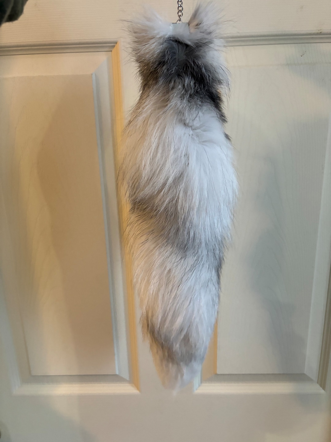 Marble Fox Tail Keychain, Costume Piece, Tail Attachment, White Fox ...