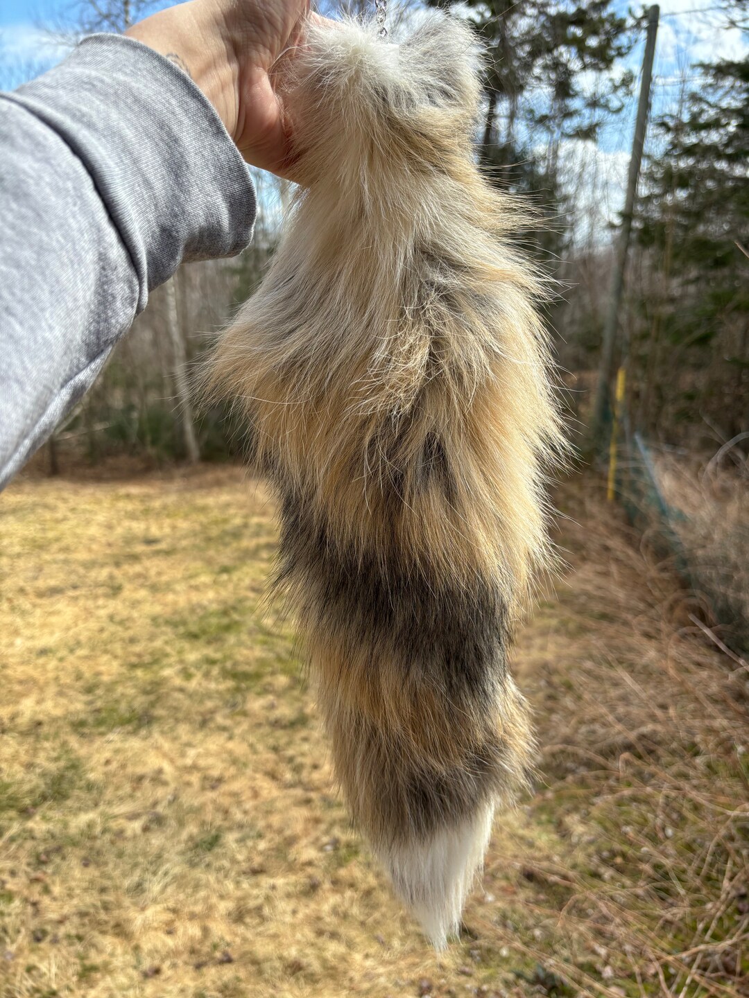 Golden Island Fox Tail Keychain, Costume Piece, Tail Attachment ...