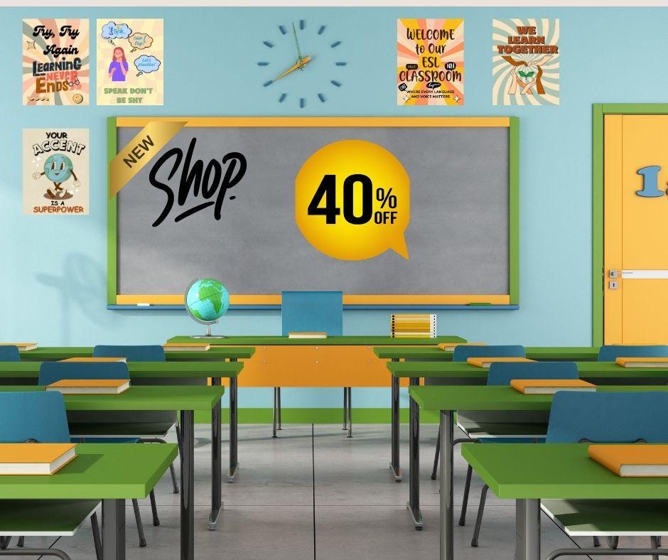 BOHO English ESL Classroom Posters – Growth Mindset & SEL Decor Instant ...