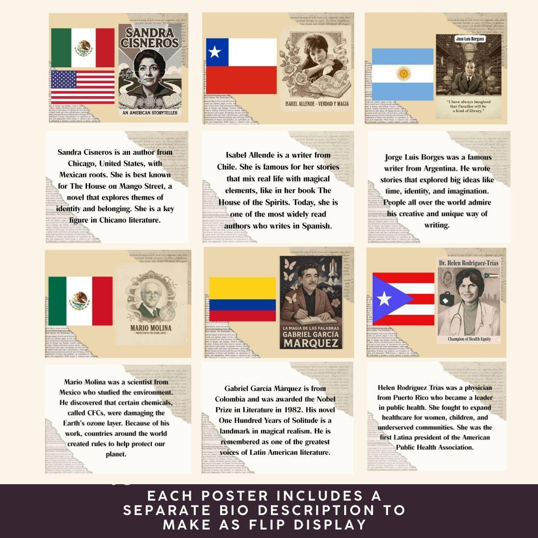 Hispanic Heritage Month Posters & Banner: Latino Leaders Classroom ...