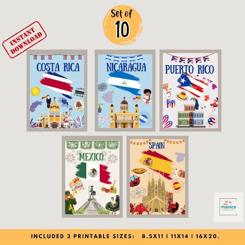 Hispanic Heritage Month Posters: Classroom & Home Decor (digital ...