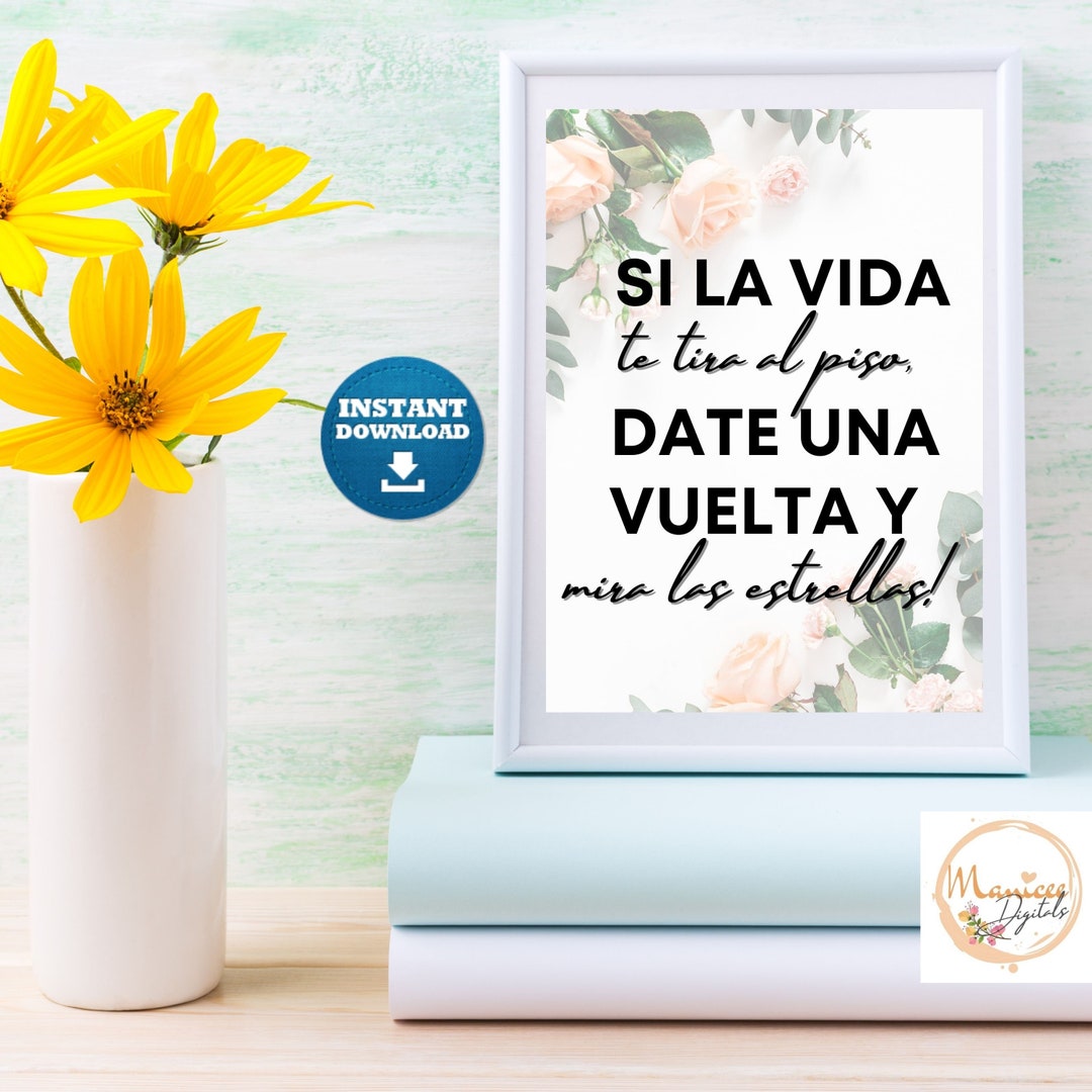 Si La Vida Quote Poster INSTANT DOWNLOAD Digital Print - Etsy