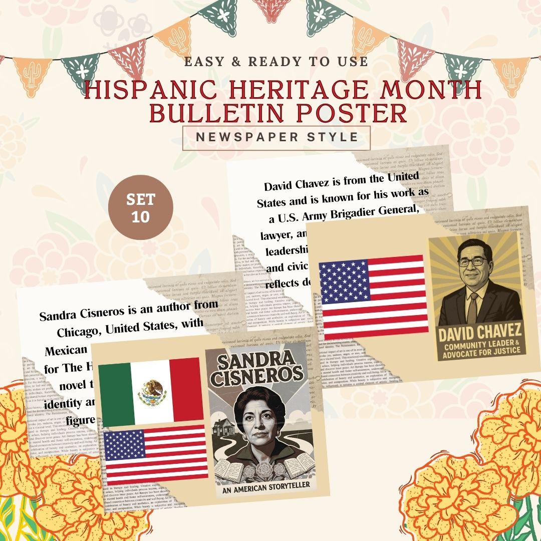 Hispanic Heritage Month Posters & Banner: Latino Leaders Classroom ...