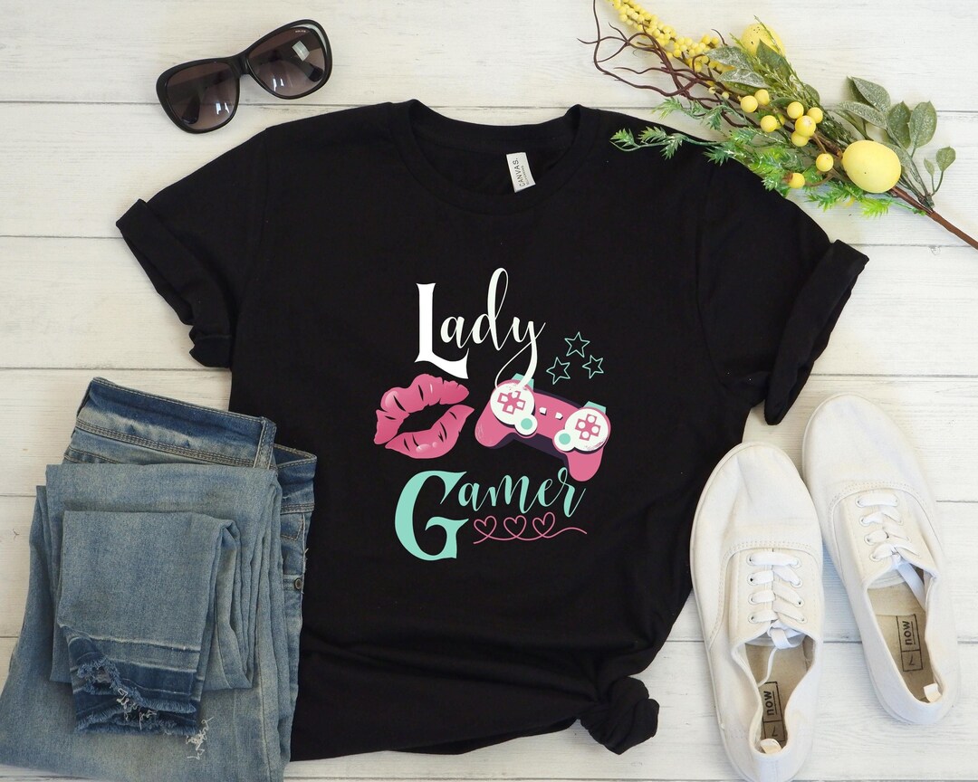 Lady Gamer, Gamer Girl, Video Game Shirt, Gamer Gift, Gifts, Gaming ...