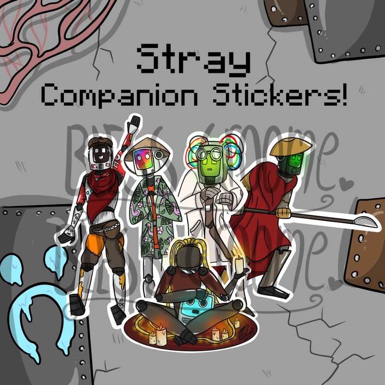 Stray Companion Bot Stickers - Etsy