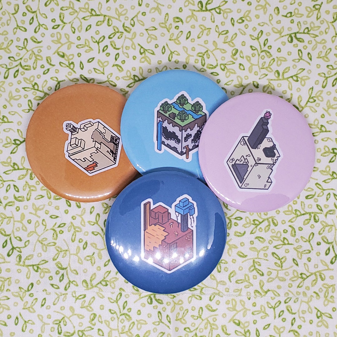 Minecraft, Biome // Dimension, Badges - Etsy UK