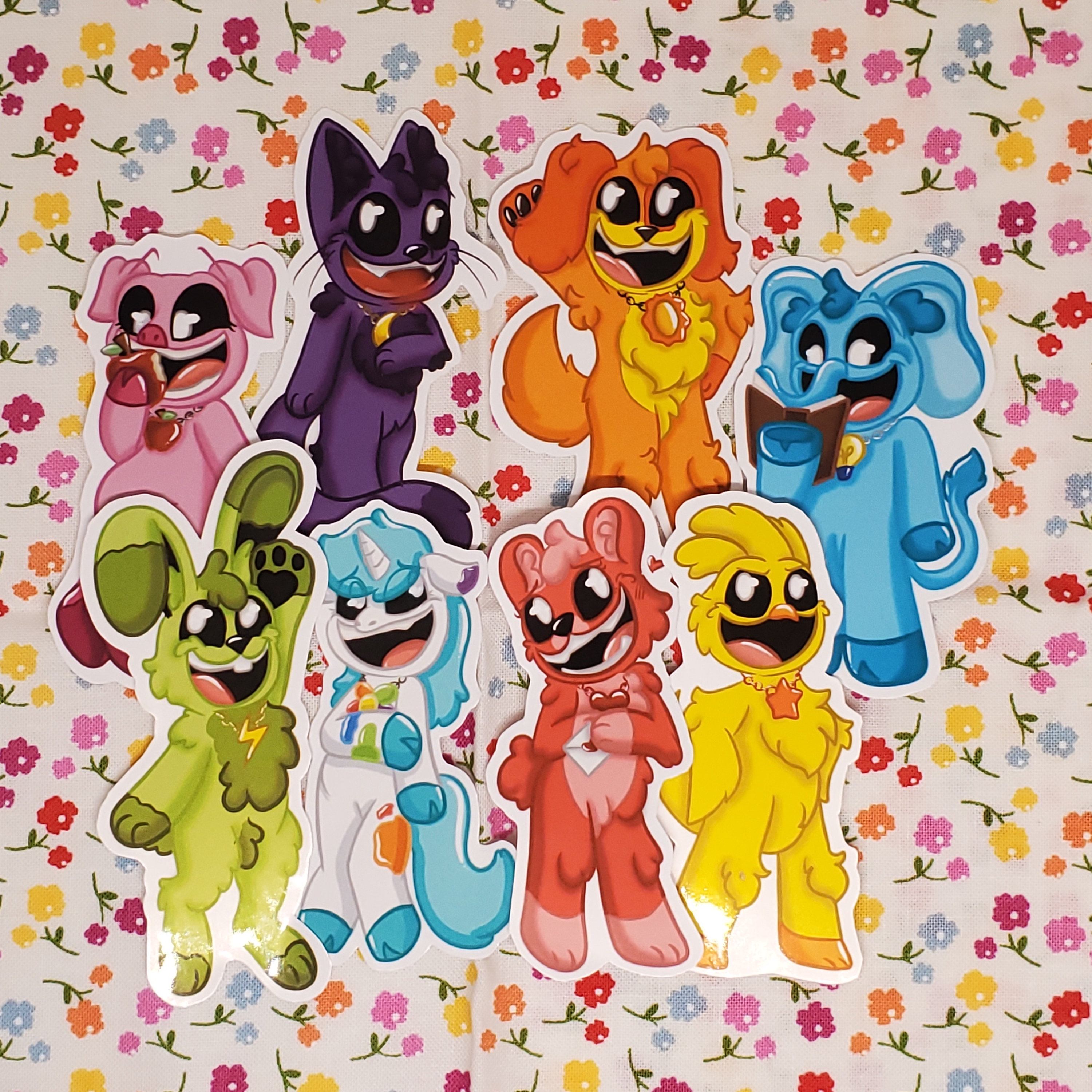 Smilling Critters, Waterproof Stickers - Etsy