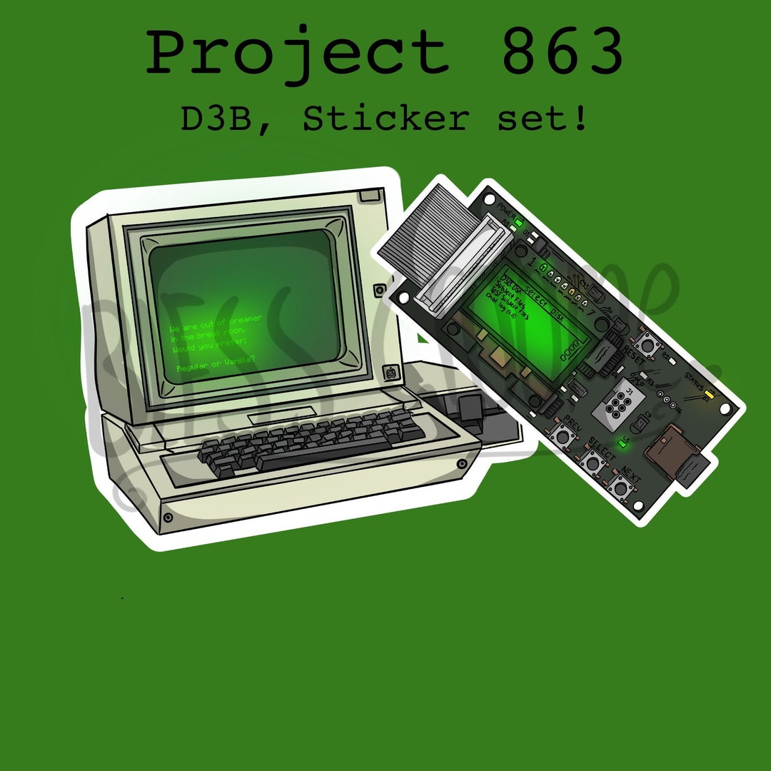 Project 863, D3B Sticker Set - Etsy