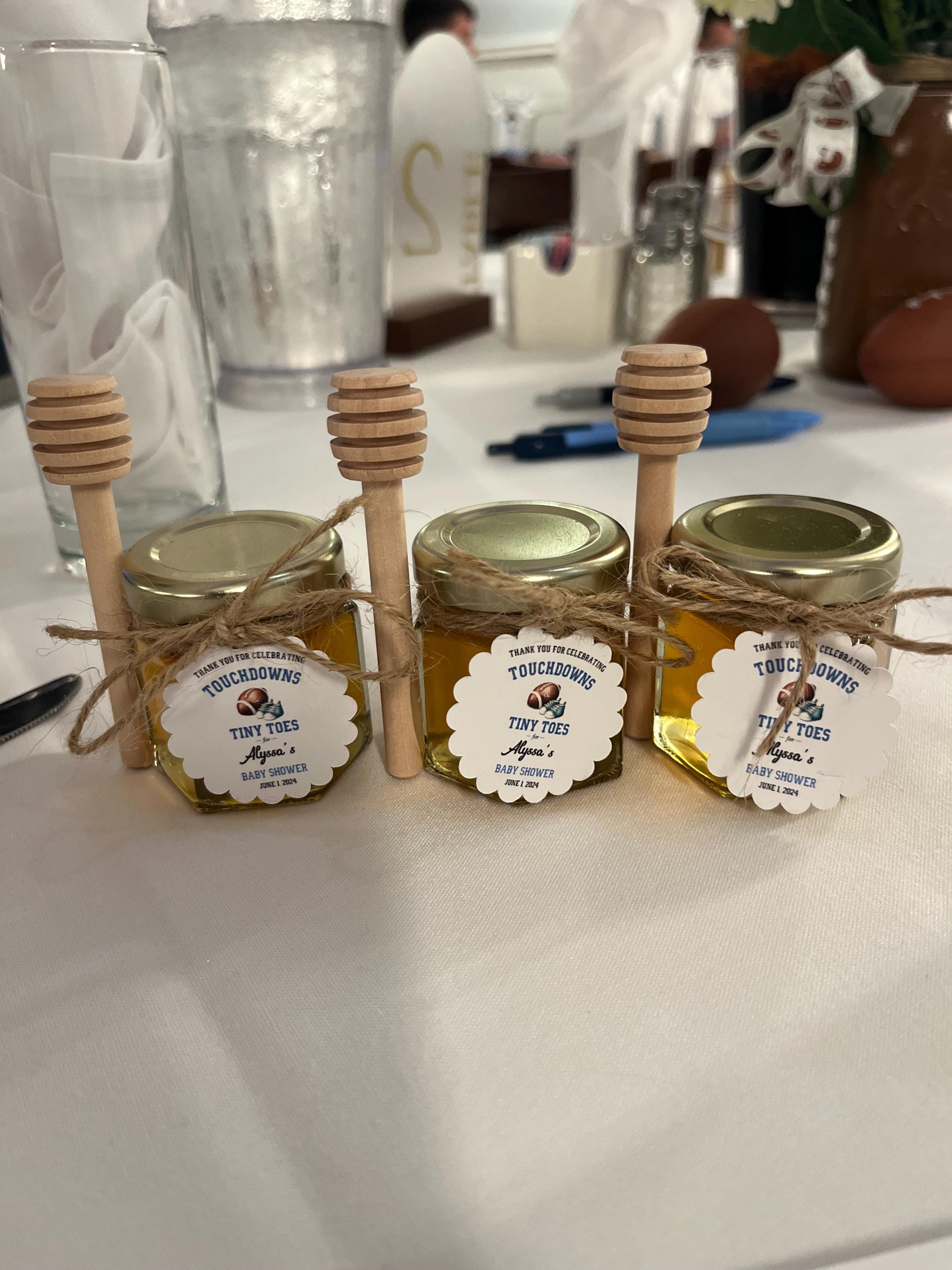 Customizable Honey Jar Favors With Personalized Labels - Baby Shower ...
