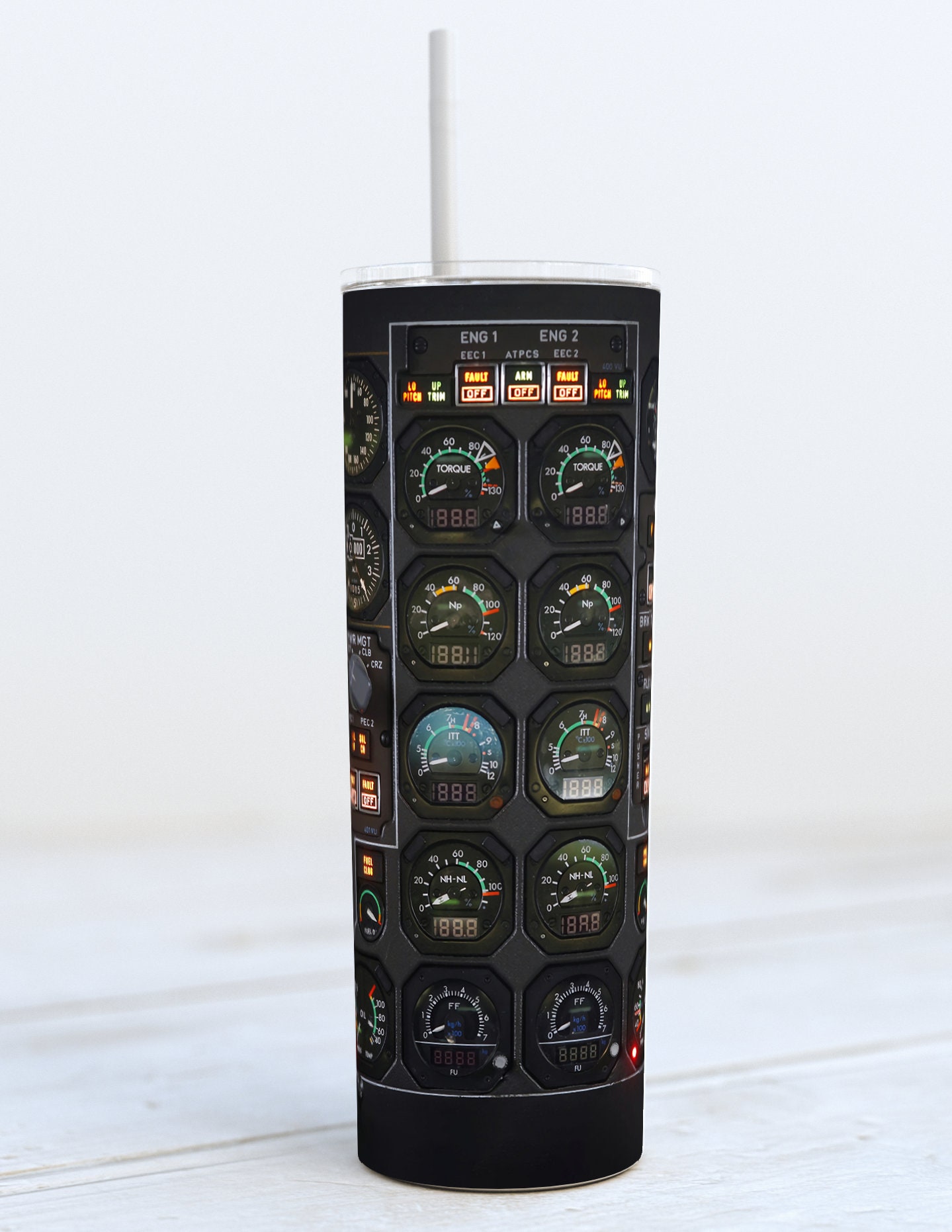 Pilot Cockpit 20 Oz Skinny Tumbler — TAW Sublimation Store