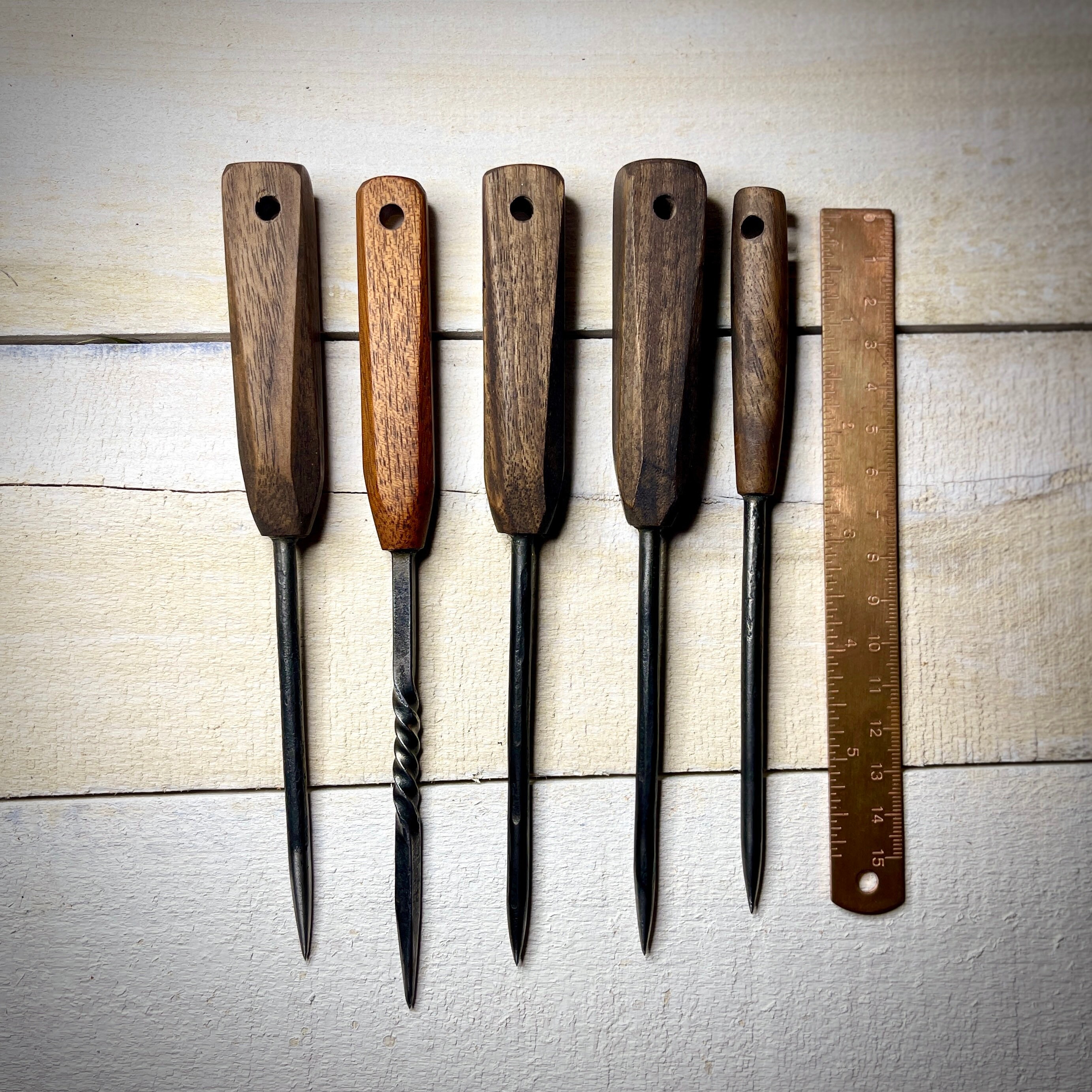 Forged Spring Steel Scratch Awl for Leathercraft / Marlin Spike / Ice ...