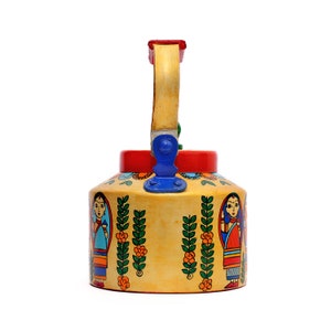 Hand Painted Tea Kettle Traditional Indian Tea Pot With Tribal Art ...
