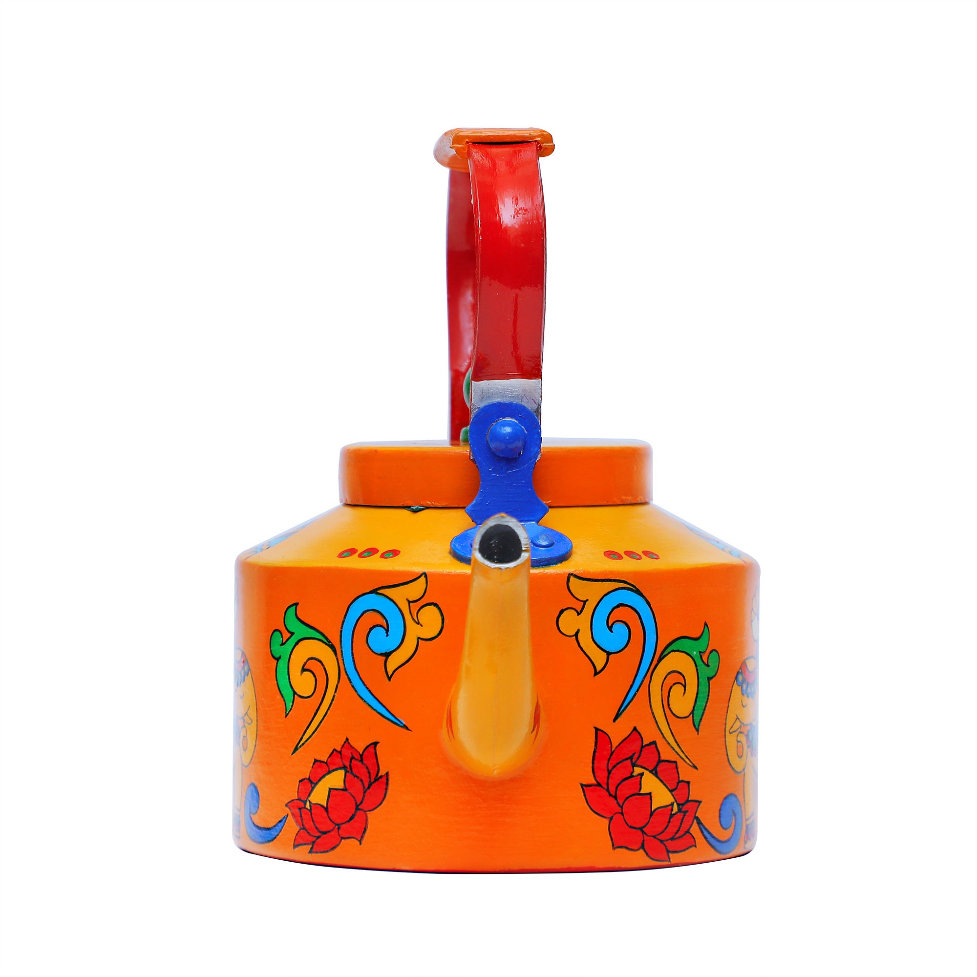 Hand Painted Indian Traditional Tea Kettle Handmade Colourful Chai ...