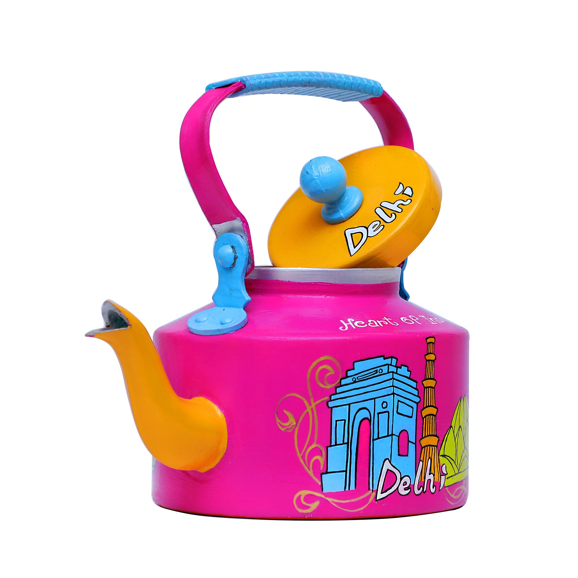 Hand Painted Indian Traditional Tea Kettle Handmade Christmas Tea Pot ...