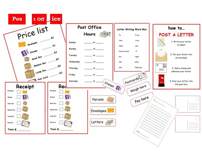 Post Office Dramatic Play Pretend Play Primary School - Etsy
