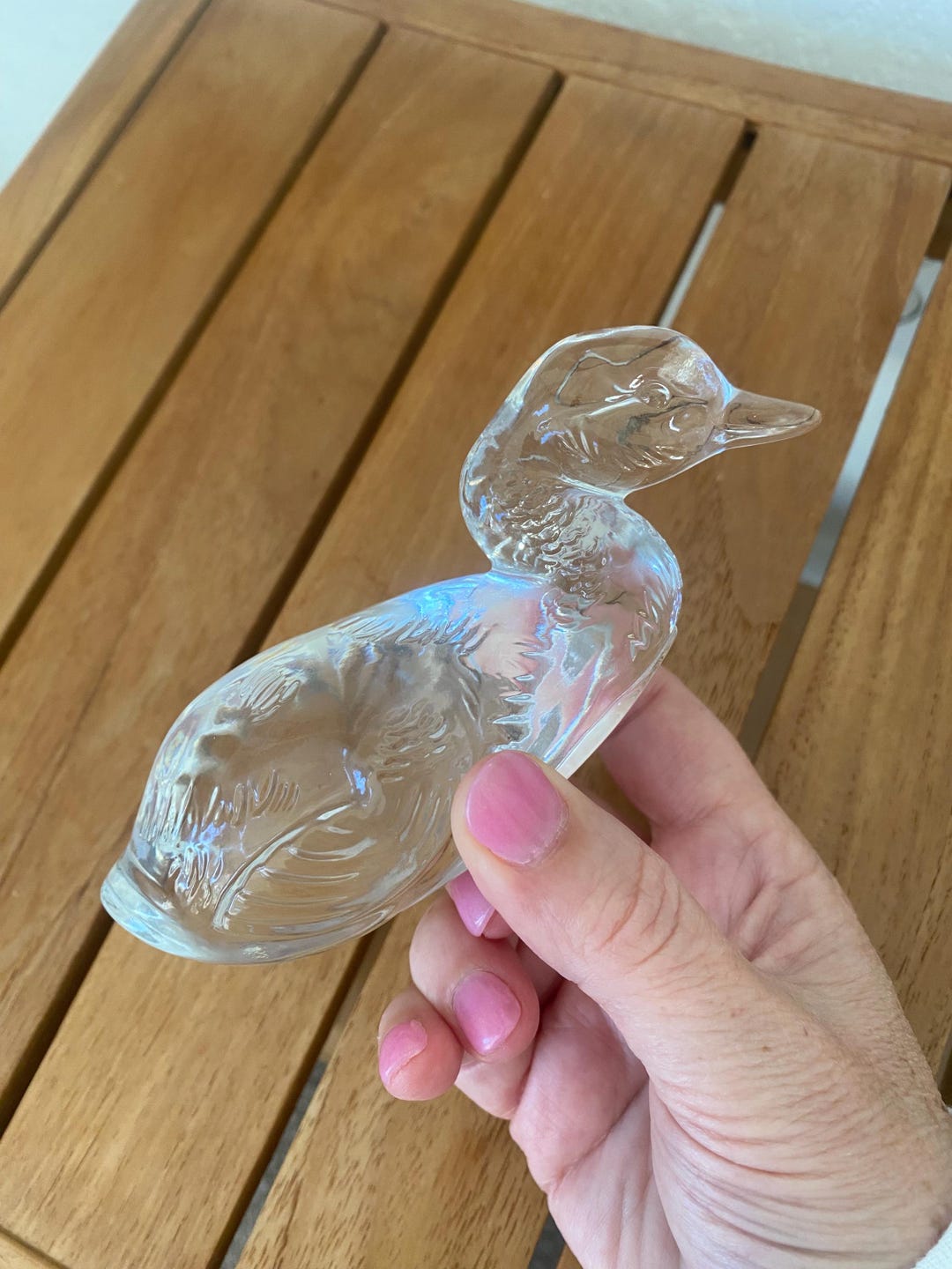 Vintage Baccarat Crystal Swimming Duck Figurine / France - Etsy
