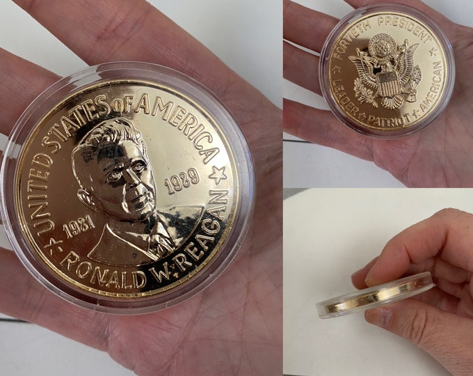 Vintage Ronald Reagan Commemorative Coin 1981-1989 - Etsy