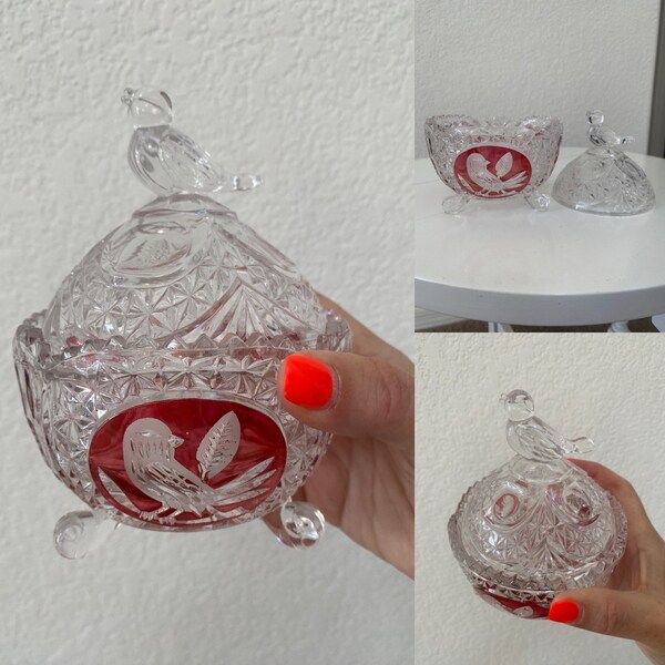 Hofbauer Red Bird Crystal - Etsy