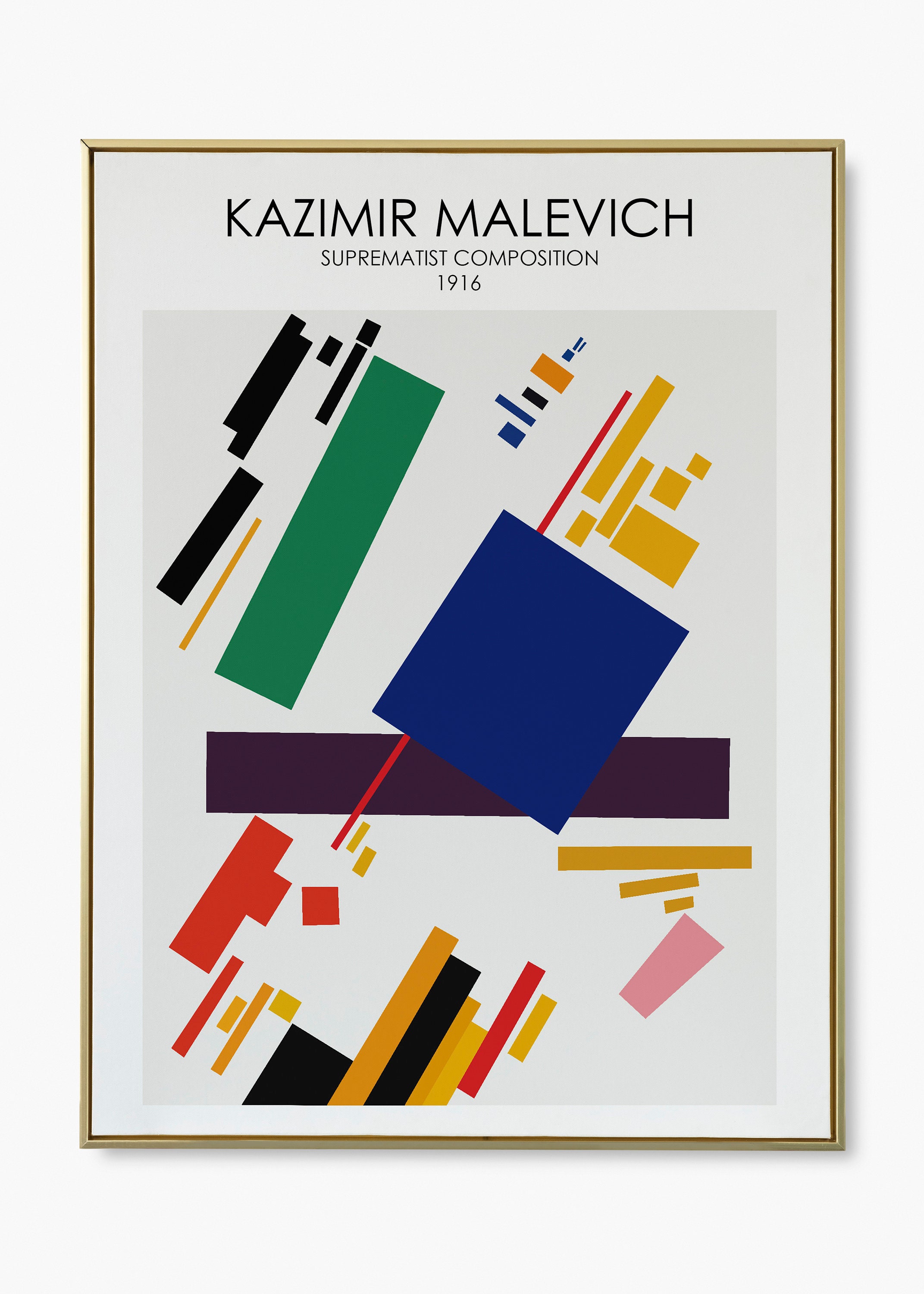 Kazimir Malevich Poster, Suprematist Composition 1916, Minimalistic Art ...