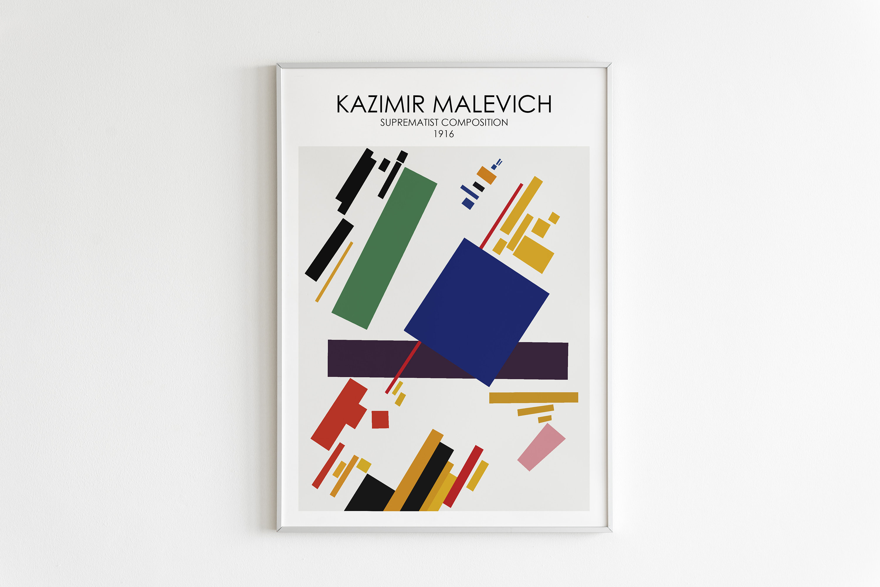Kazimir Malevich Poster, Suprematist Composition 1916, Minimalistic Art ...