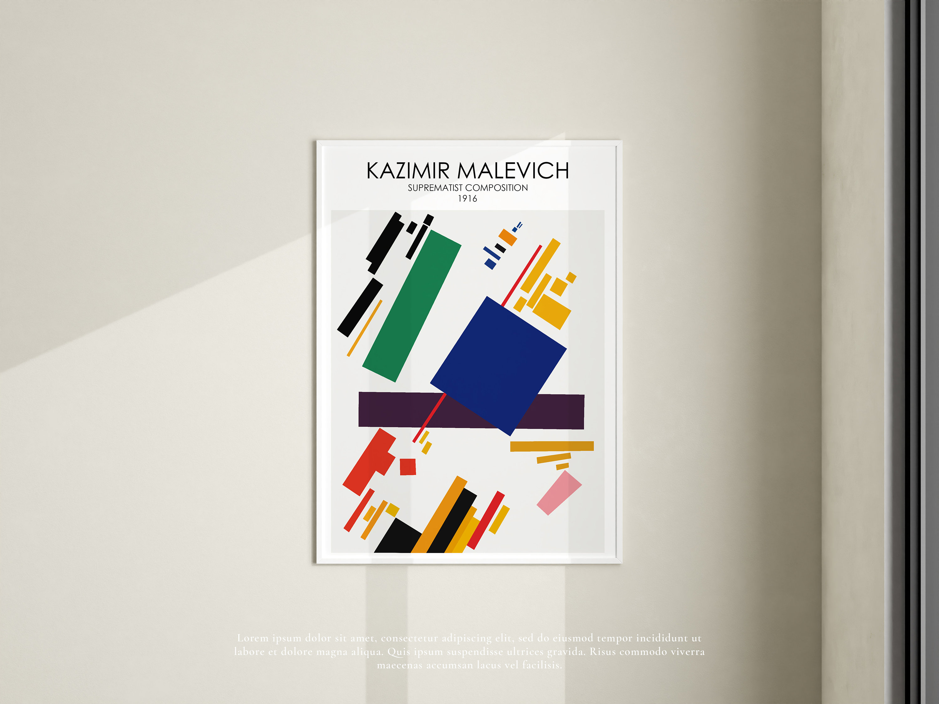 Kazimir Malevich Poster, Suprematist Composition 1916, Minimalistic Art ...