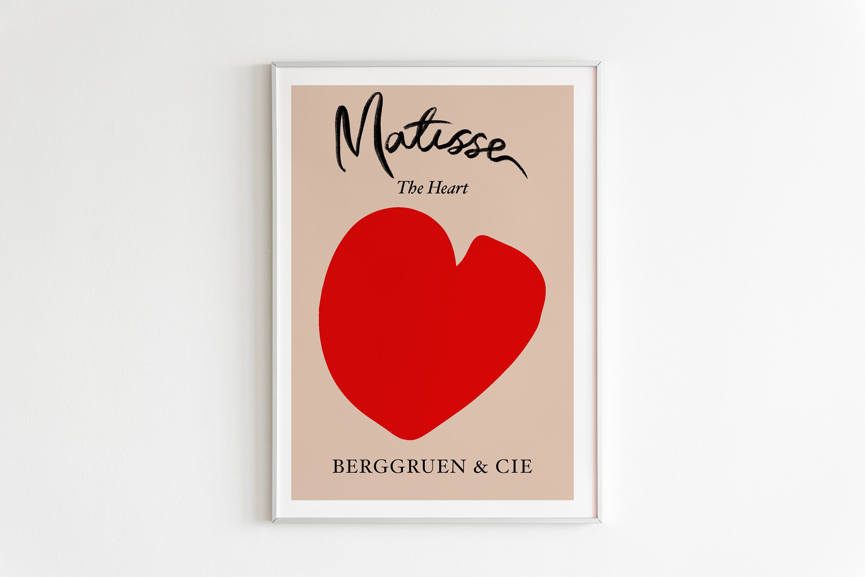 Matisse Love Paper Cutout Art Poster, Digital Download, Matisse Heart ...