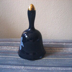Otagiri Navy Blue Bell, Vintage Japan Bell With Clapper, Collectible ...