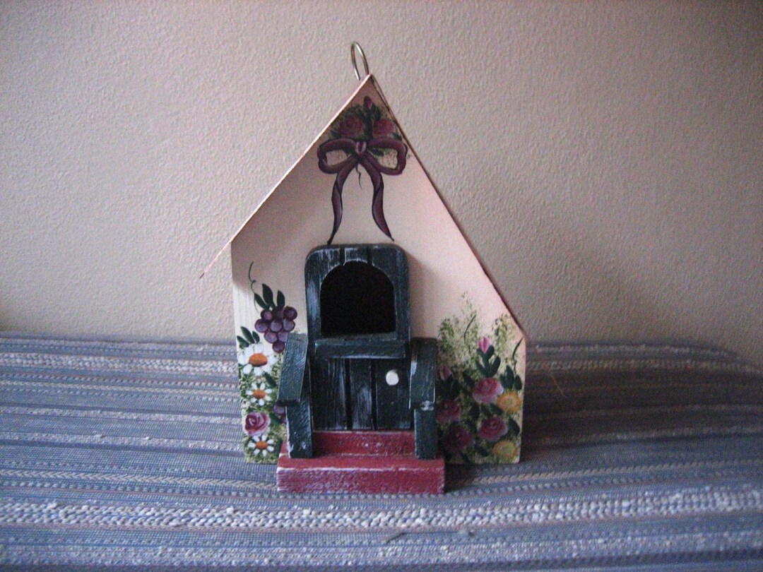 Copper Roof Birdhouse, Rustic Farmhouse Decor, Indoor Floral ...