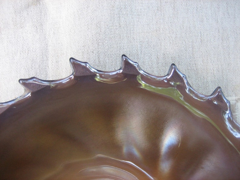 Jozefina Krosno Poland Iridescent GLASS CONCH SHELL Polish Art Glass ...