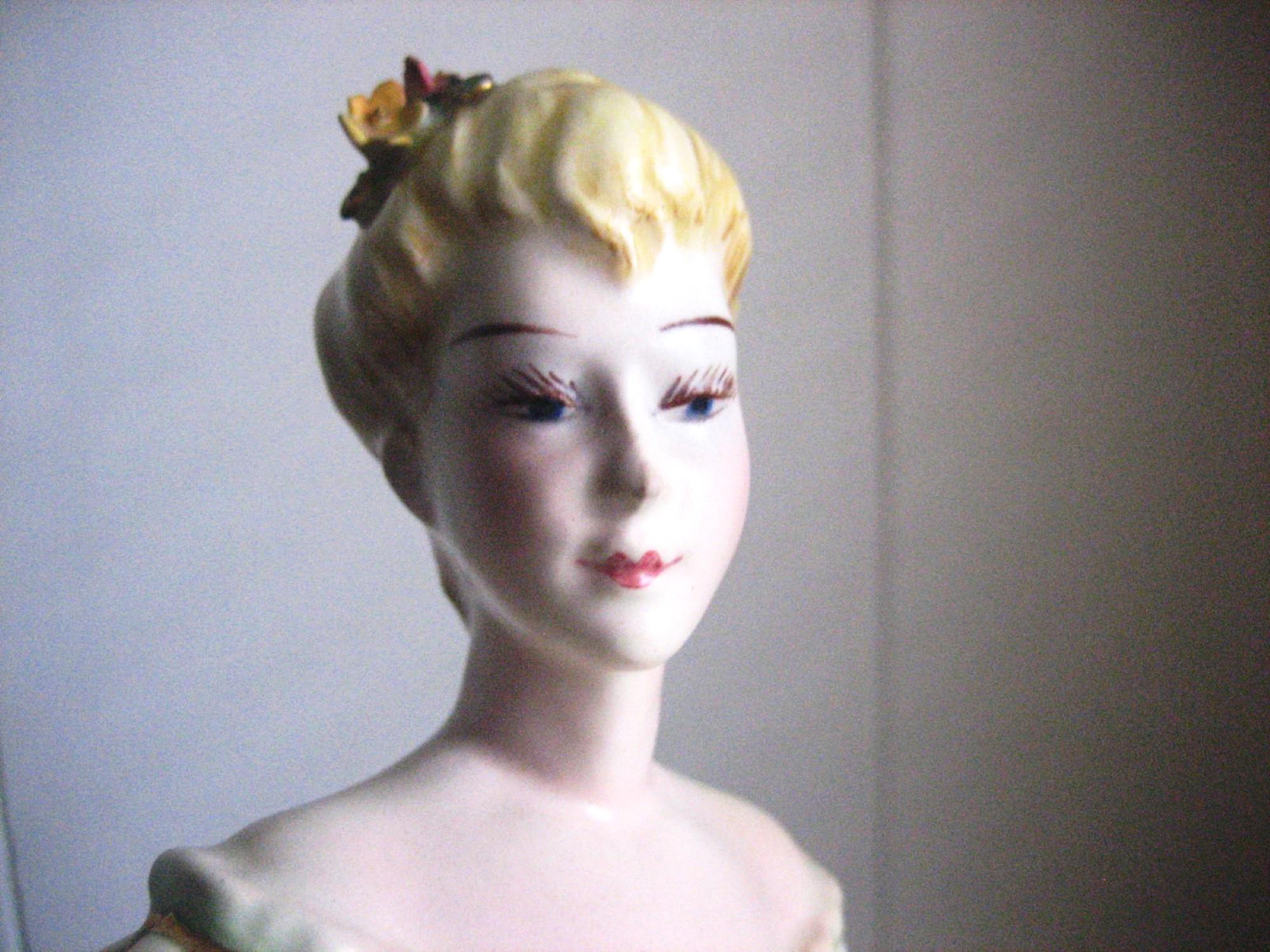 Large Italian Porcelain Figures, Victorian Man and Woman Statues Made ...