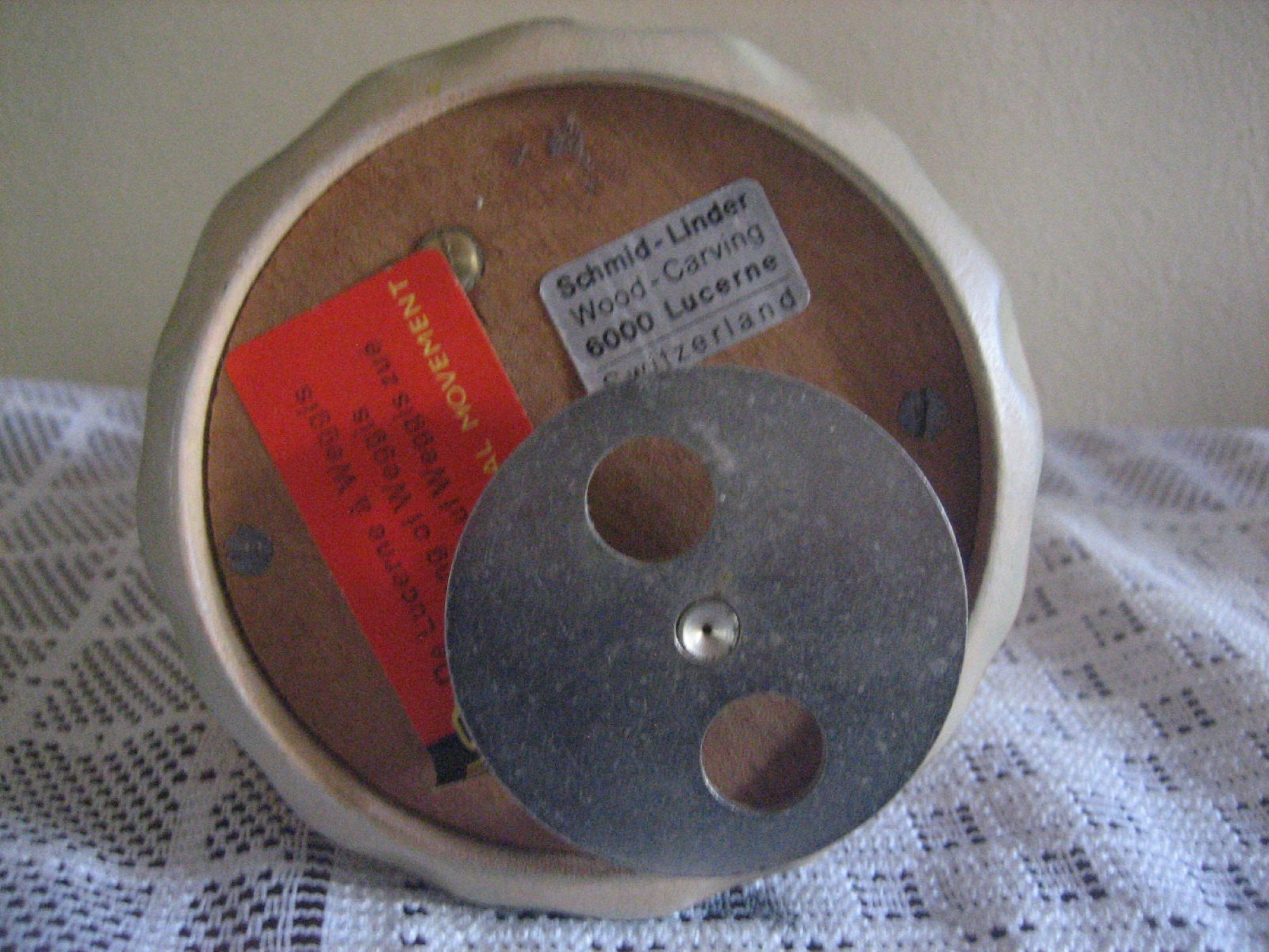 Vintage Schmidt Lindner Carved Wood Music Box, Girl With Book Revolving ...