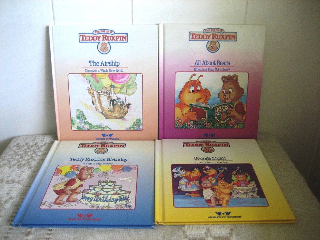 1985 Teddy Ruxpin Books, Set of 4 the World of Teddy Ruxpin Childrens ...
